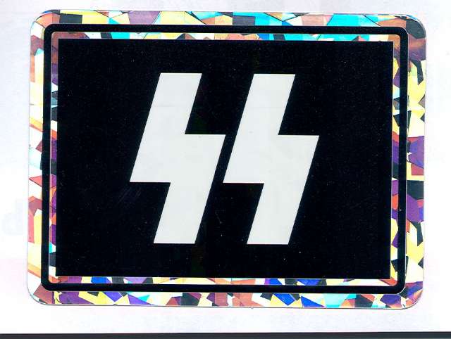 Dreaded SS guards flag reflective diffraction grating sticker – VonAcht.com