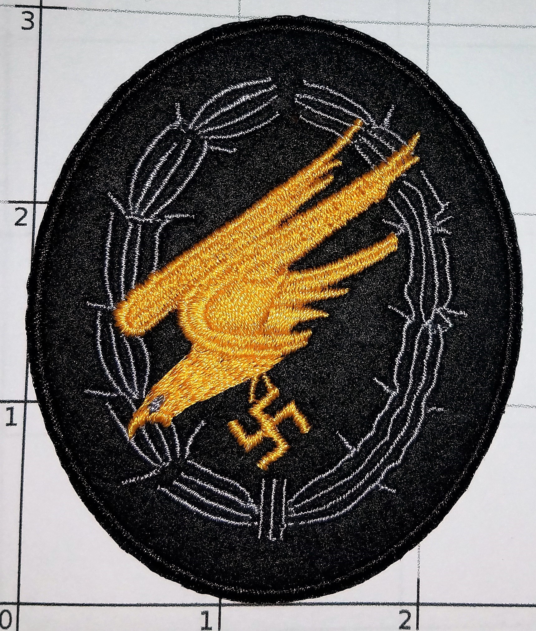 Nazi Paratrooper Award Badge Patch Fallschirmjager German WW2 – VonAcht.com